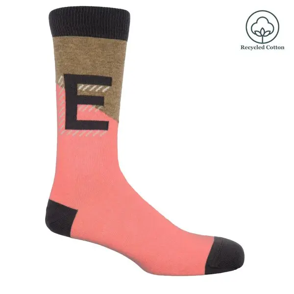 PEPER HAROW - MADE IN ENGLAND Alphabet ’s Socks – E - Pink