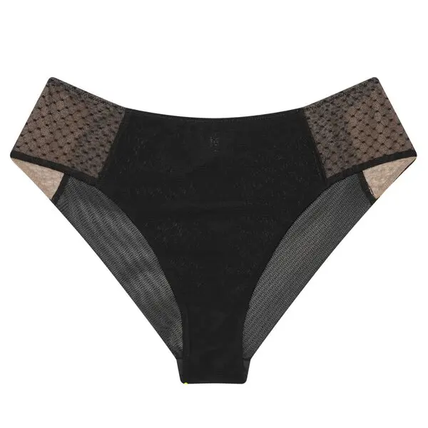 VERDANT INTIMATES Dot Mesh French Bikini