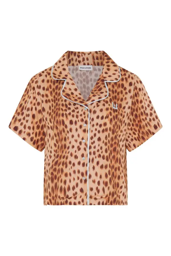 WILD LOVERS LONDON Lyra Pyjama Shirt - Brown
