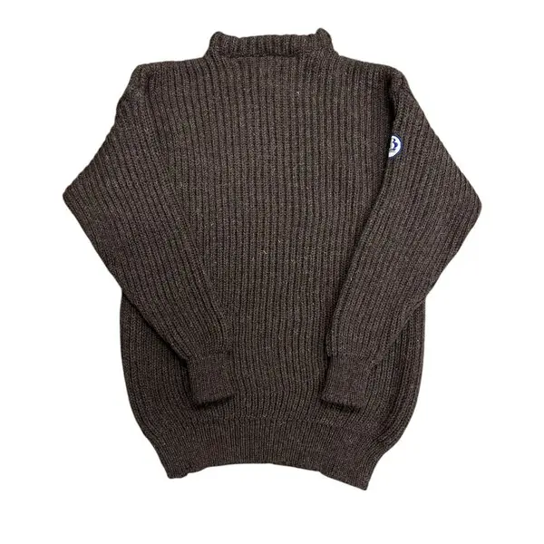 ARTHUR BEALE Erebus® Boat Neck Pullover Black Welsh Mountain - Brown