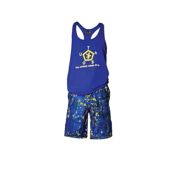Chuks Collins Mirage Shorts In Print Diffusion Collection Tasou The Athletic Side Of Us - Blue