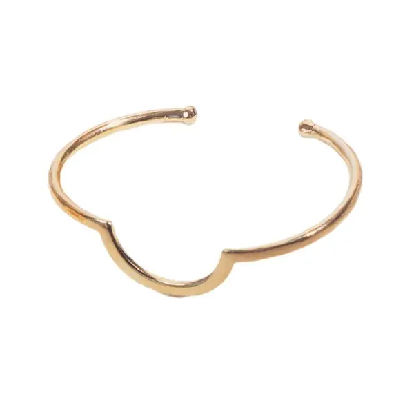 LES REINES The Crown Cuff Bracelet 24k Plated - Gold