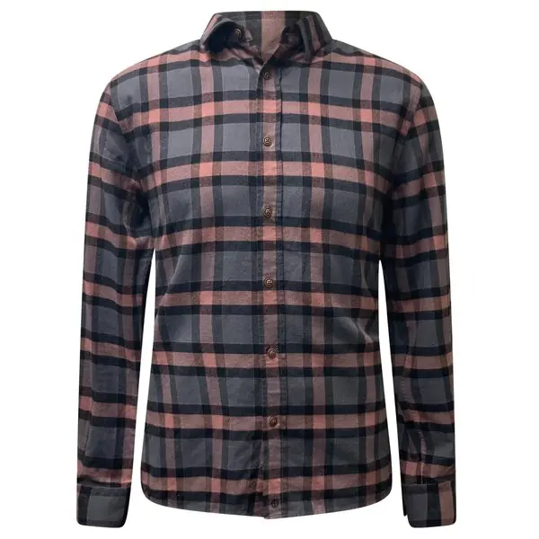 VUSTRA Ascent Plaid Light Flannel Shirt - Grey