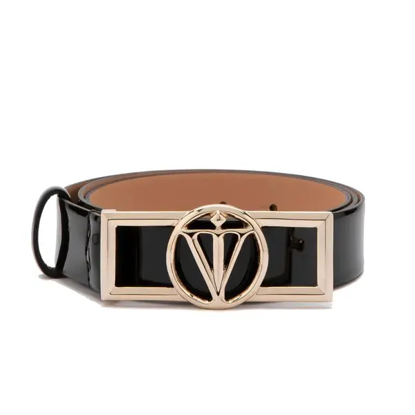 ILVI Agathe Patent Leather Belt - Black