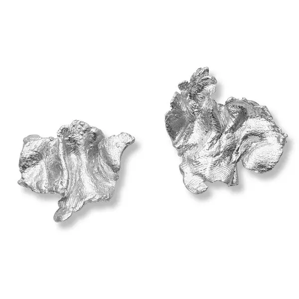 EVA REMENYI Artemis Goddess Earrings 24k Plated Brass - Silver