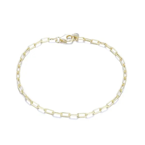 KAMARIA Mini Paperclip Link Chain Bracelet - Gold