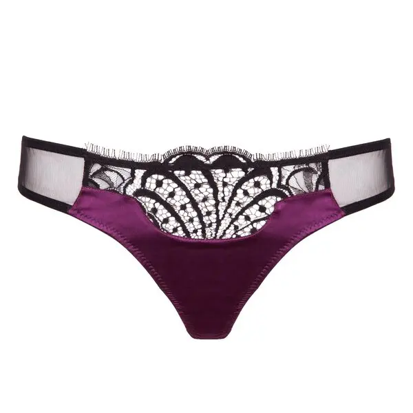 EMMA HARRIS Renee Thong In Berry - Black