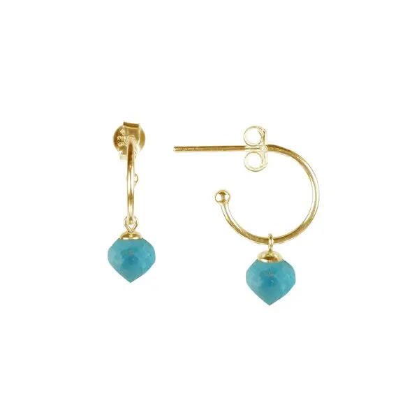 MOUNIR LONDON Turquoise Minaret Drop Earrings - Blue