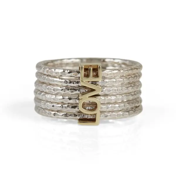 CHARLOTTE'S WEB JEWELLERY Love In A Spin Spinning Stacking Ring - Silver