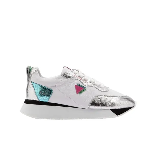 ILVI Merel Floater Leather Sneaker - Silver
