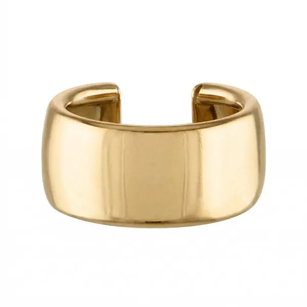 Zahav Jewelry 14k Solid 4mm Wide Plain Ear Cuff - Gold