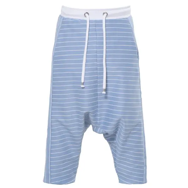 METAMORPHOZA S Striped Drop Crotch Denim Trousers - Blue