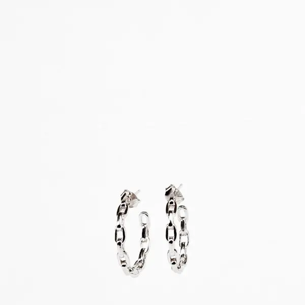 ADDICTED2 Concordia Stud Chain Earrings - Silver