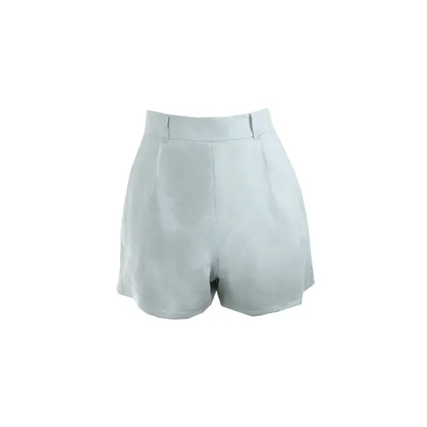 FLORA BY ALEXANDRIA Khatie Linen Shorts - Blue