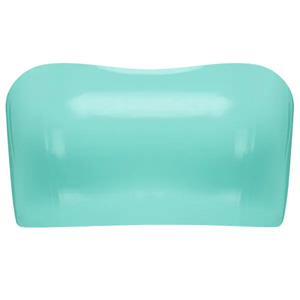 ELISSA POPPY Latex Crop Top Jade - Green
