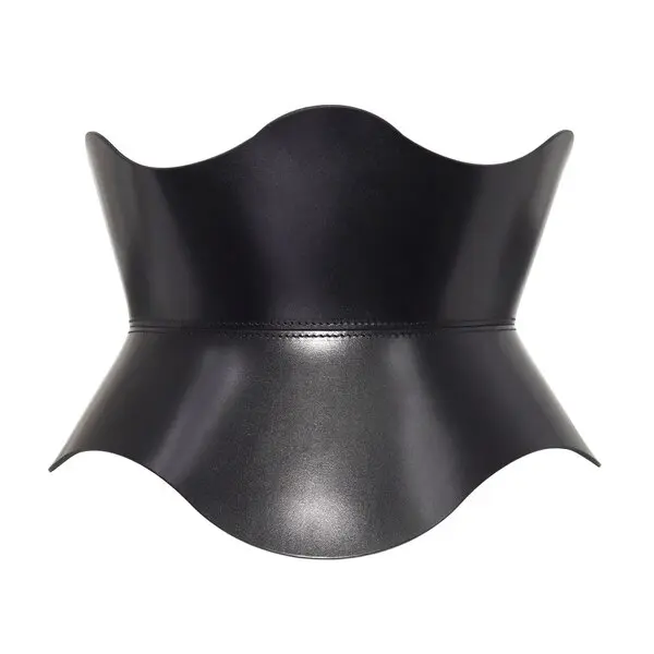 HAUTE CUIR Athena Leather Corset Belt - Black