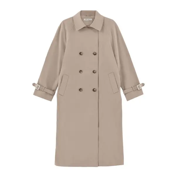 SAINT ONE CO. Idols Trench Coat Taupe X Pearl - Brown