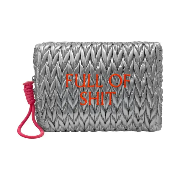LILLY LOVES Full Of Shit Cosmetic Bag - Silver