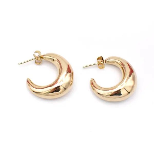 LALA SALAMA Classic Chubby Hoops - Gold