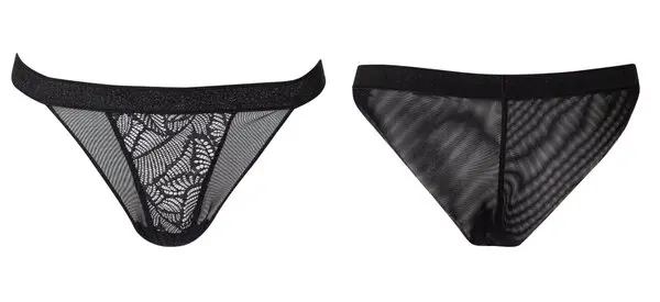 BOTT LINGERIE Seamless Back Lace Brief La Teuf Shadow - Black