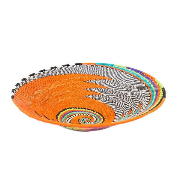 Botanical Boys Zulu Telephone Wire Bowl Tr Sixteen - Orange