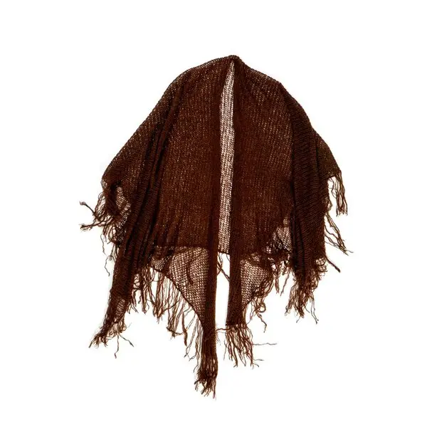 VANILLA&CHOCOLATE Knitted Cape Chocolate Topping - Brown
