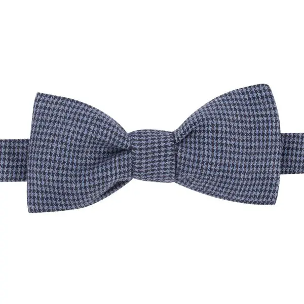 LE COLONEL Houndstooth Bow Tie - Blue