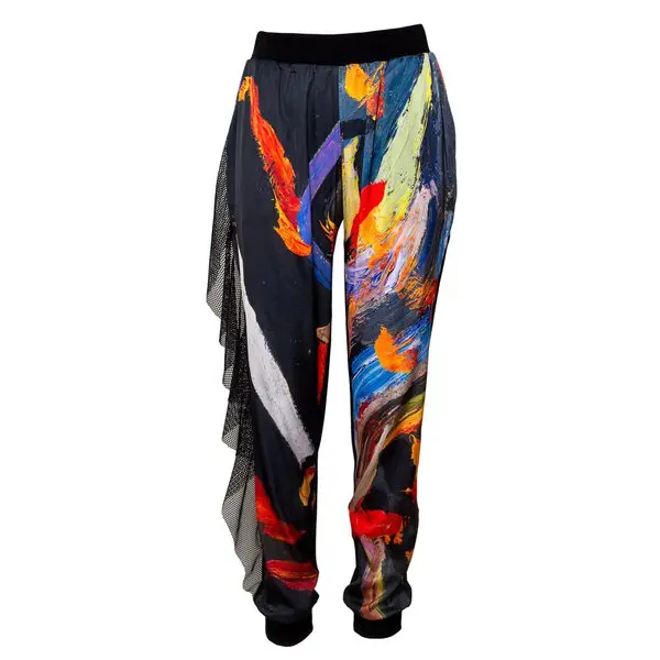 ARTISTA Revolution Printed Jogger Pants - Black