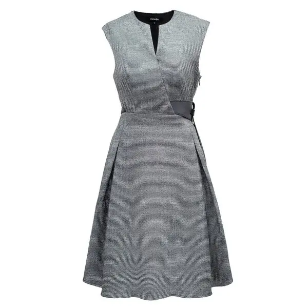 SMART AND JOY Trapeze Dress With Cross -effect - Silver