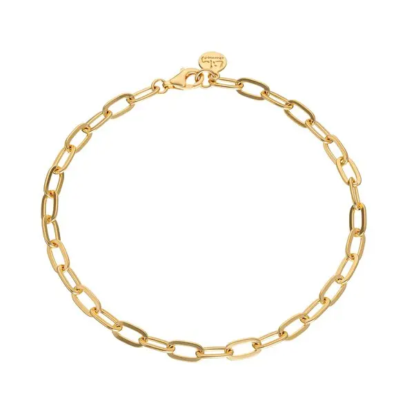 LILY CHARMED Plated Chunky Oval Link Charm Bracelet - Gold