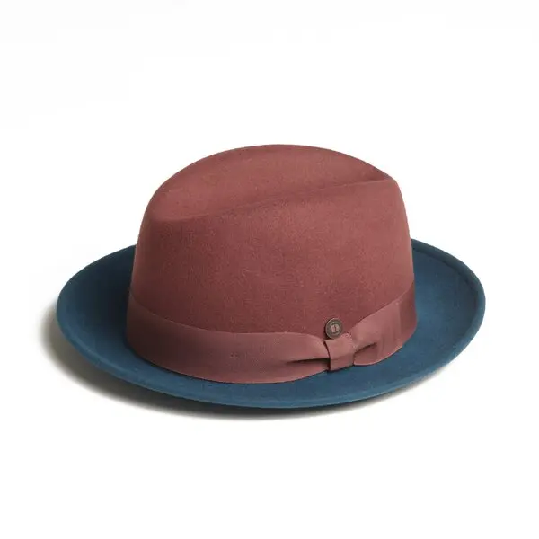DASMARCA HATS Gangstar Teal Felt Hat - Brown