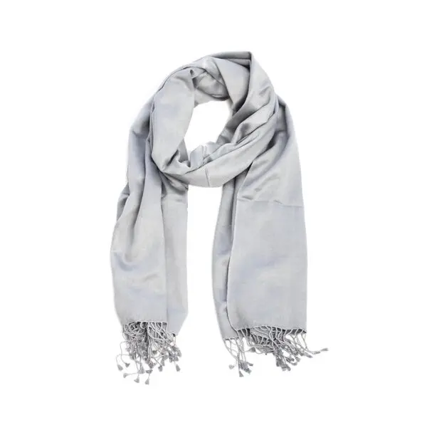 Saachi Pashmina Satin Scarf - Grey