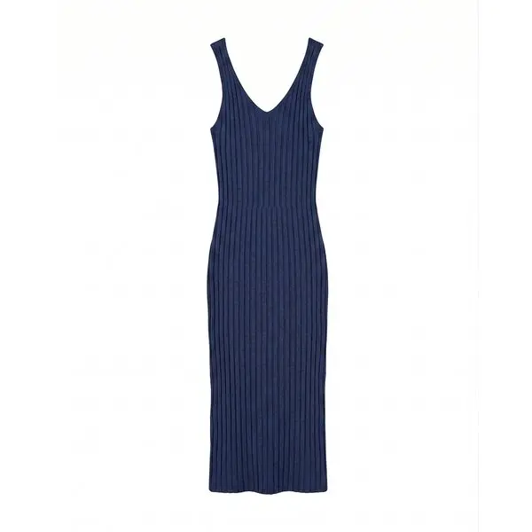 TANTRA SPAIN SL Strap Knit Dress Navy - Blue