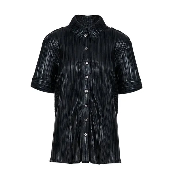 VAZAF Pleated Shirt - Black