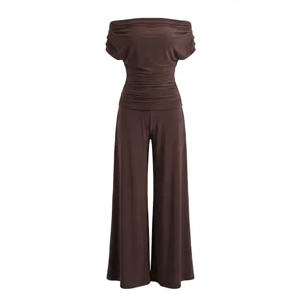 ATOM LABEL Carbon Jumpsuit In Chocolate - Brown