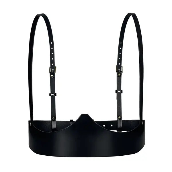 HAUTE CUIR Venus Leather Underbust Harness - Black