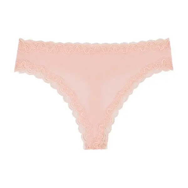 Uwila Warrior Soft Silk Thong Underwear Rose Quartz - Pink