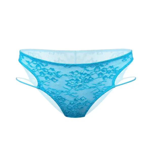 MONIQUE MORIN LINGERIE Amphitrite Low Rise Cheeky Panty Flame - Blue