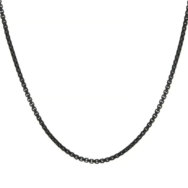 RAHUL'S JEWELS 20"-22" Adjustable Foundations Steel Box Chain - Black