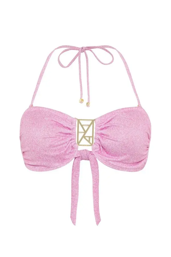 LEYLA MAYA Kate Bandeau Bikini Top Powder - Pink