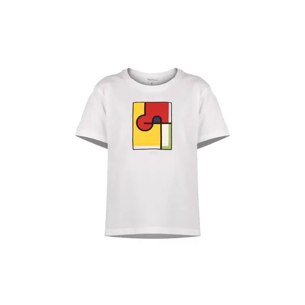 GUILLAUME ALEXANDRE Mondrian-inspired Embroidered T-shirt