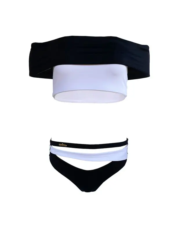 TOUCH BY ADRIANA CAROLINA Off-the-shoulder Bikini Set With Contrasting Straps