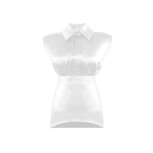 VESTIAIRE D'UN OISEAU LIBRE Sleeveless Silk Mini Dress - White