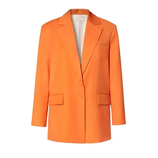 AGGI BY HALEWSKI Elena Sun Oversized Double Breasted Blazer - Orange