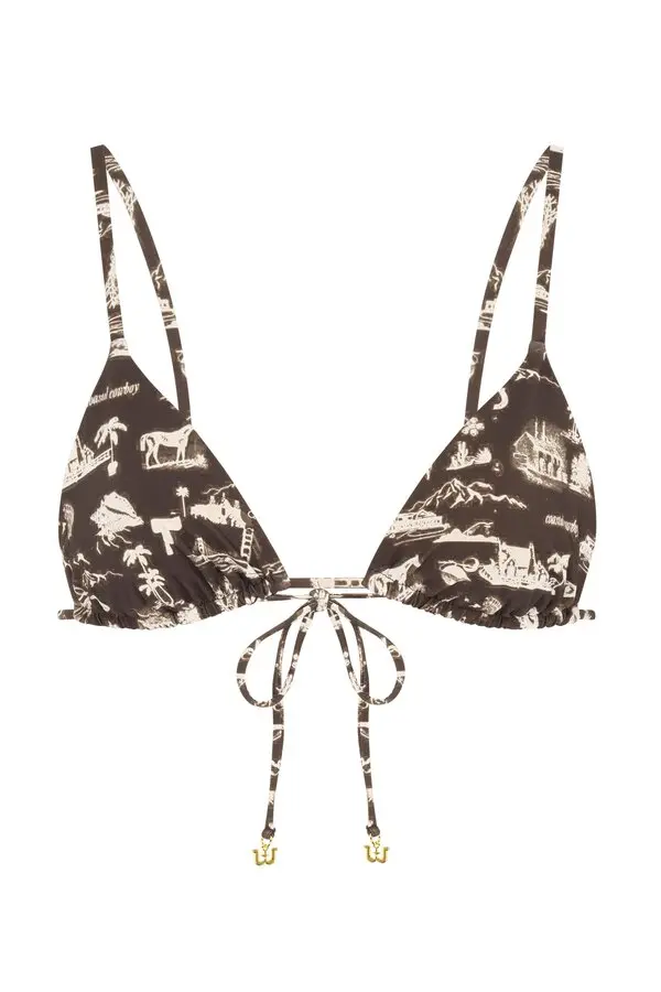 WILD LOVERS LONDON Rodeo Bikini Top - Brown