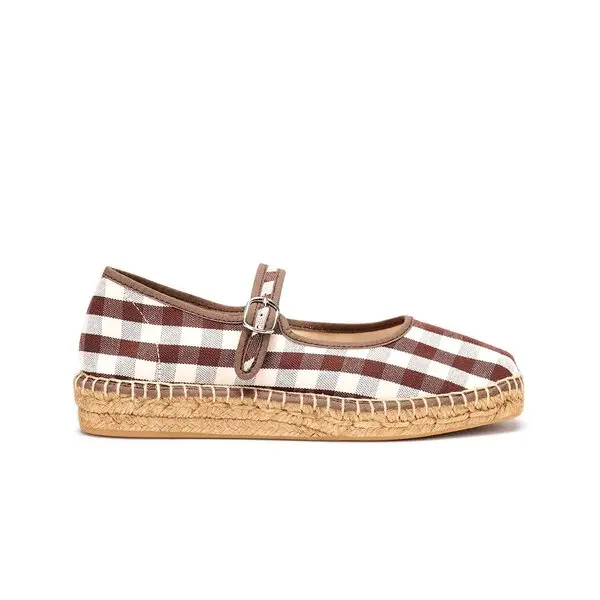 NAGUISA Espadrilles Peonia Check - Brown