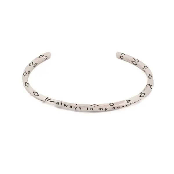 EBRU JEWELRY Always In My Heart Cuff Bracelet - Silver