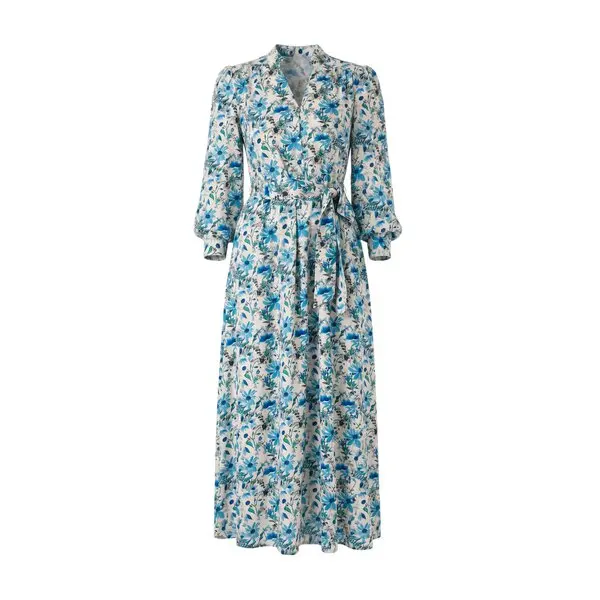 FRANCHETTI BOND Tomassa Garden Floral Occasion Dress - Blue