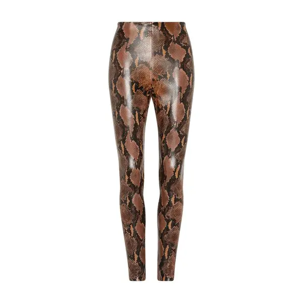 Commando Faux Leather Control Smoothing Legging, Tawny Python Slg50 - Brown
