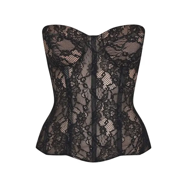 MAVLO Lace Corset Bustier - Black